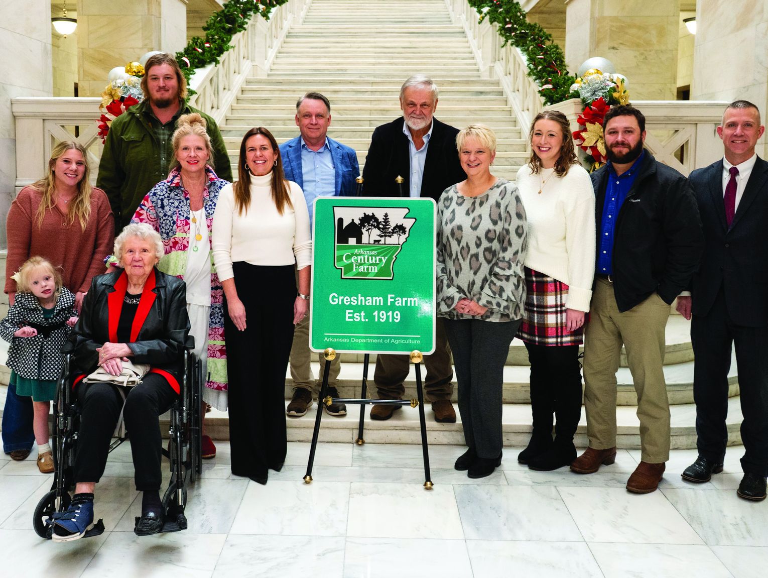 Governor Sanders Inducts Calhoun County 2025 Farm Family Gresham Family ...
